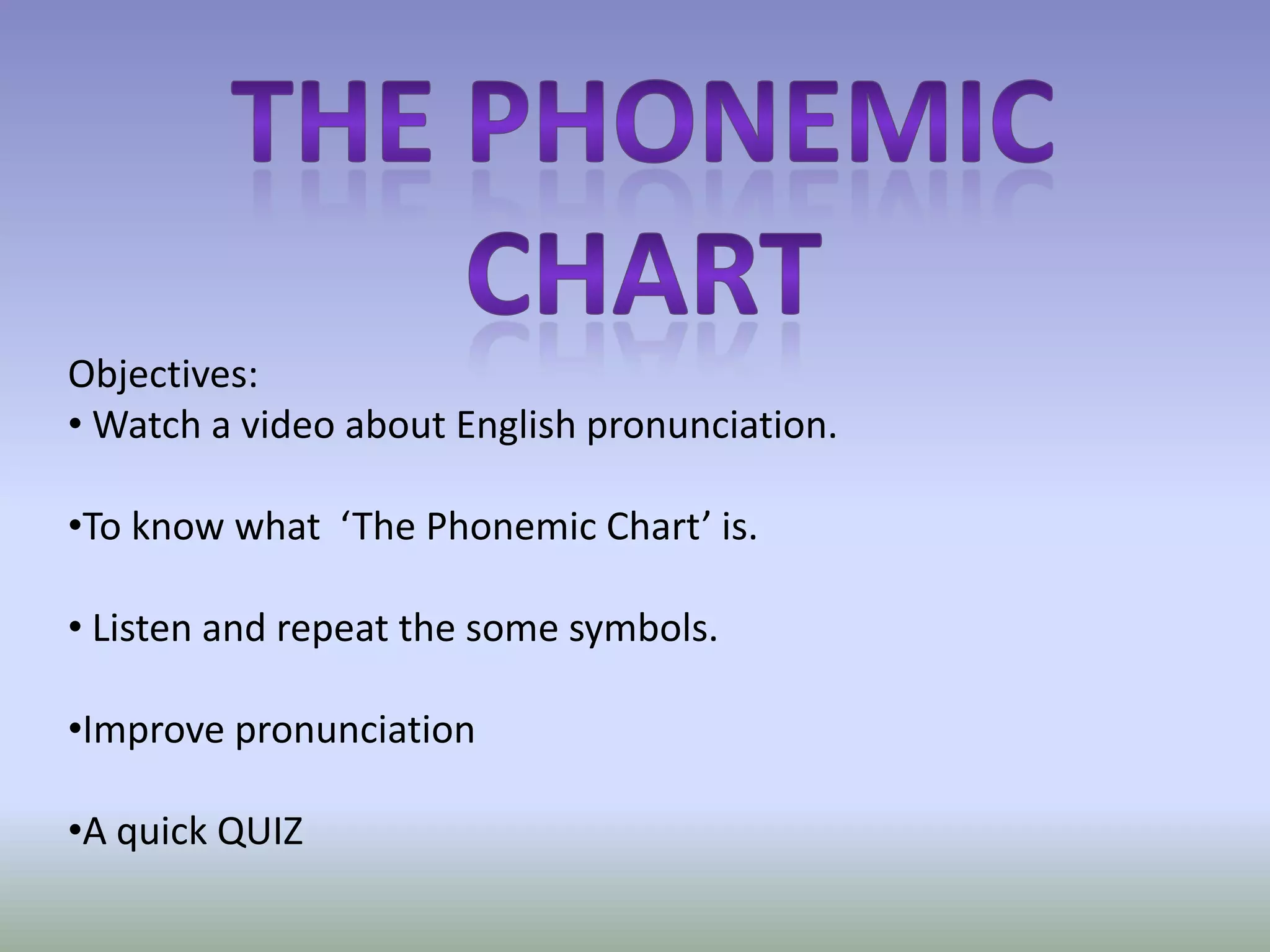 Phonemic chart | PPTX