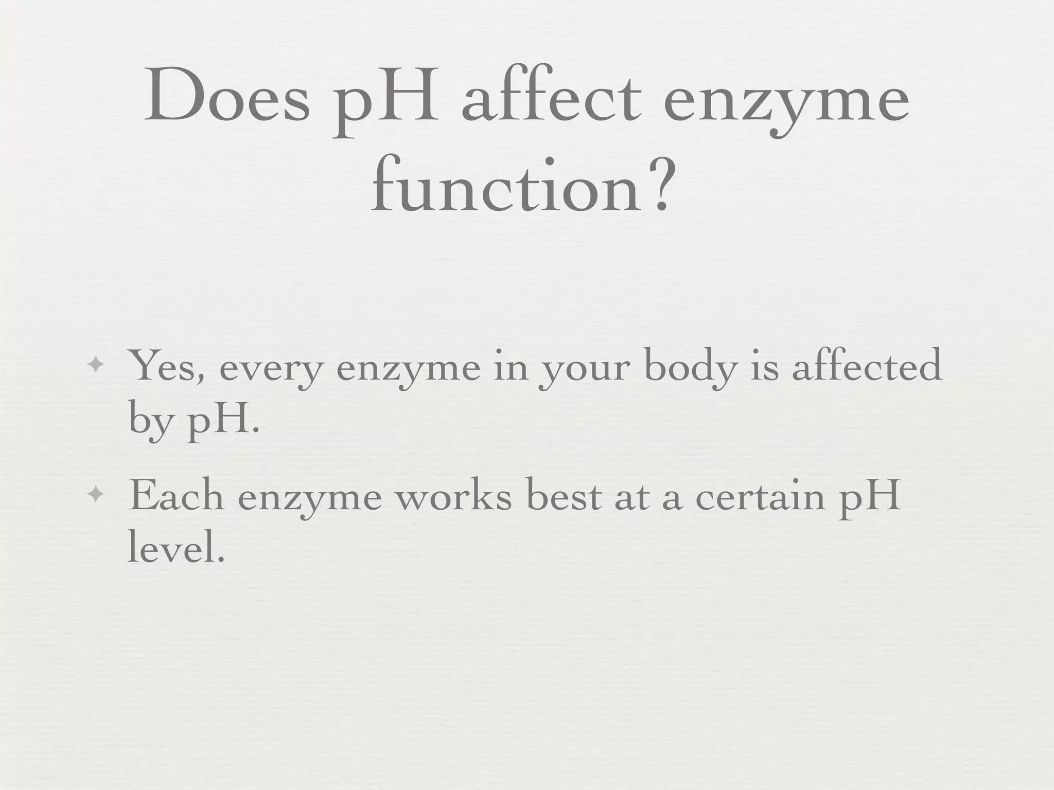 Effect of pH on enzymes | PDF