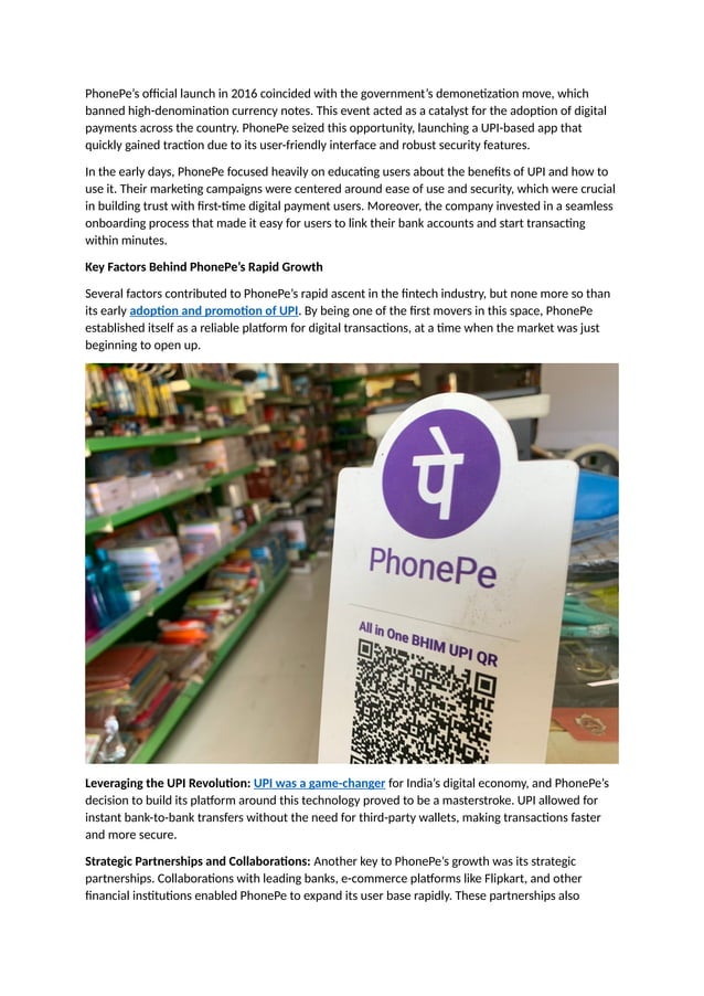 PhonePe Case Study: A Deep Dive into PhonePe’s Growth Strategy for the 2024 Fintech Giant | DOCX ...
