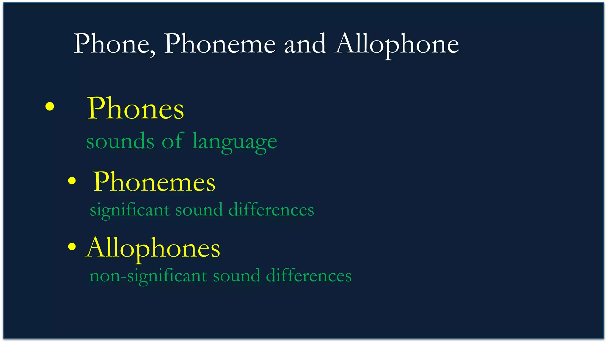 Phone, phoneme and allophone | PPTX