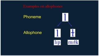 Phone, phoneme and allophone | PPTX