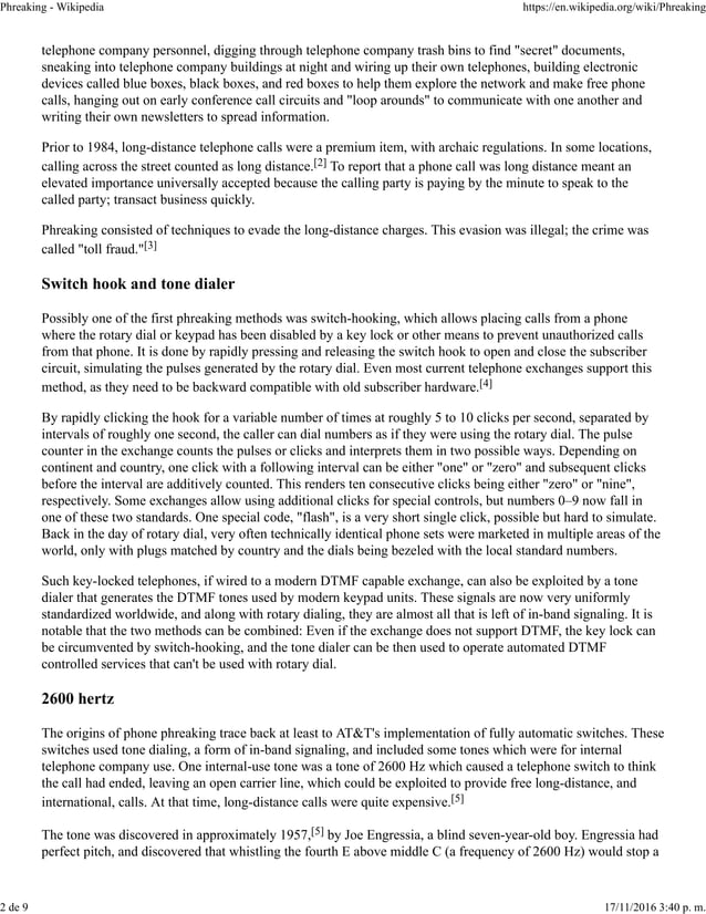 Phone phreaking | PDF | Technology & Computing