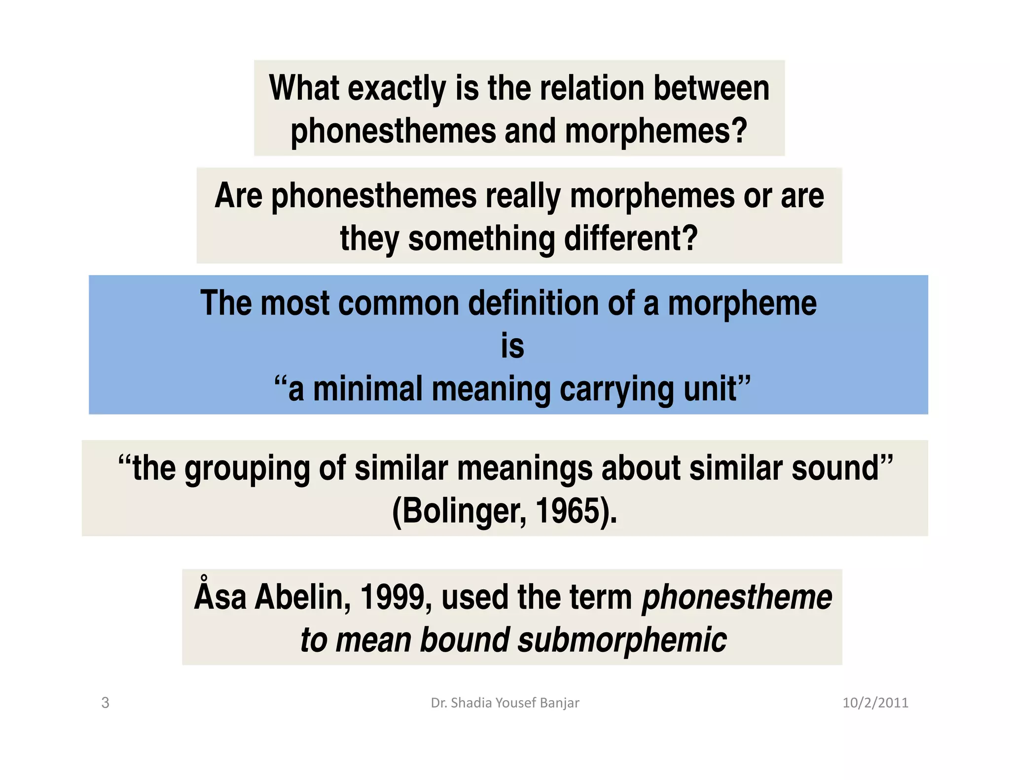 Phonesthemes- LANE 333- Dr. Shadia Yousef Banjar | PDF