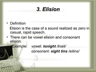 Phonethic mr irpan aspect of connected speech chapter 14 | PPT
