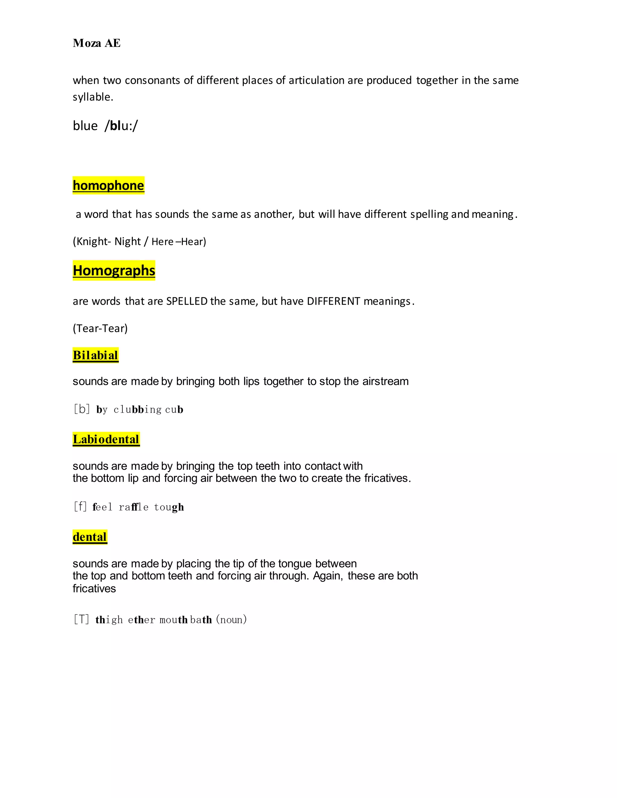 Phonetic and phonology concepts | DOCX