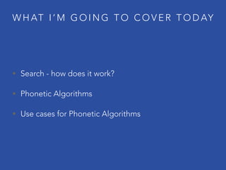 Phonetic algorithms os_bridge_2015 | PDF