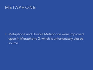 Phonetic algorithms os_bridge_2015 | PDF