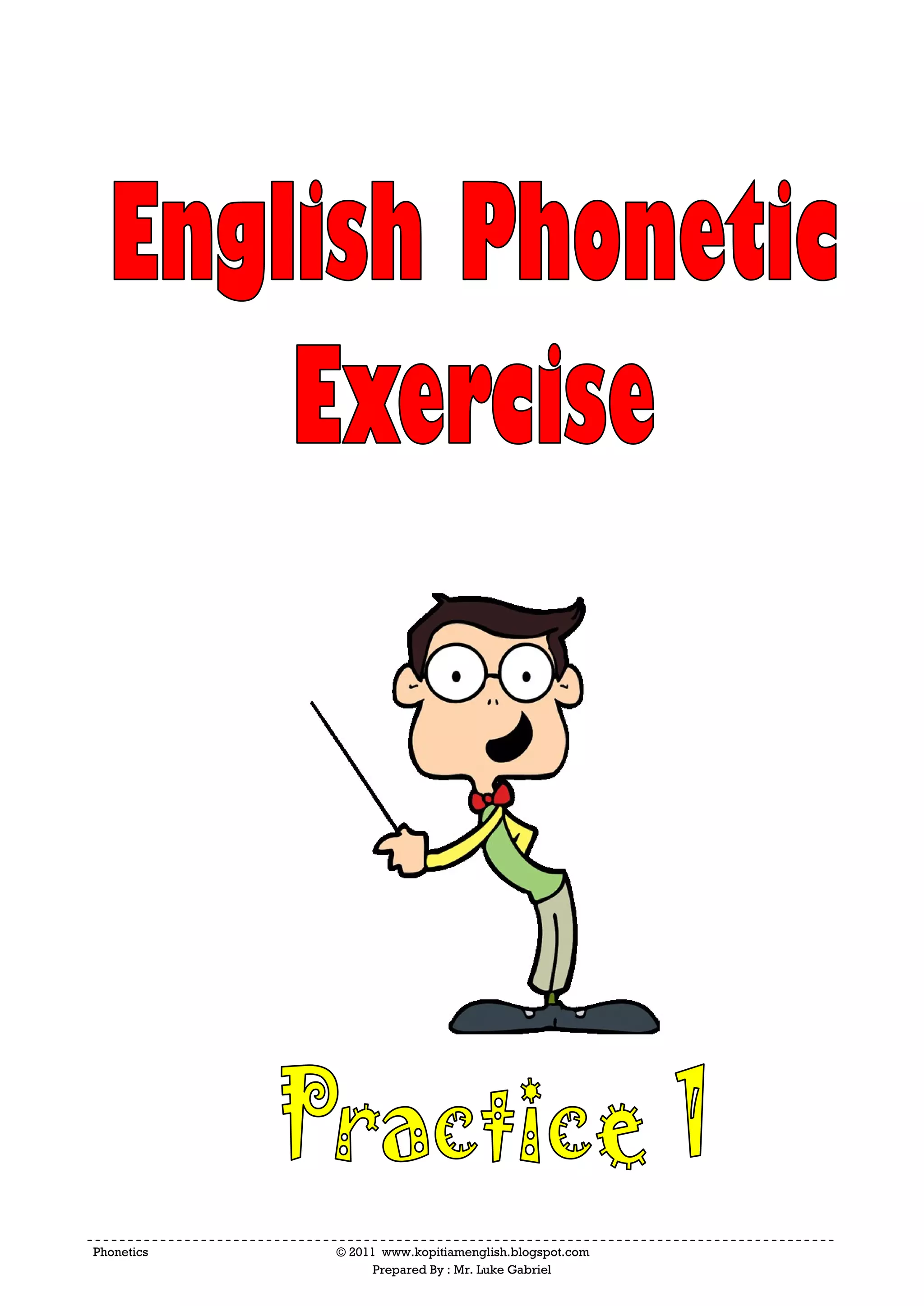 Phonetic lesson 1 | PDF