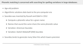 Phonetic Matching with Apache Solr | PPT