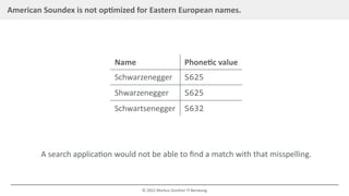 Phonetic Matching with Apache Solr | PDF