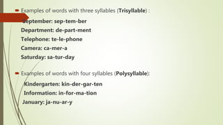 The Analysis of Syllable | PPTX
