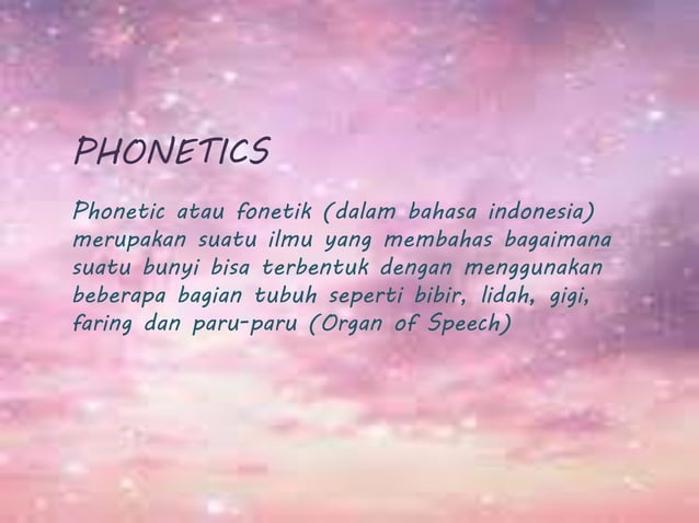 Phonetics | PPT