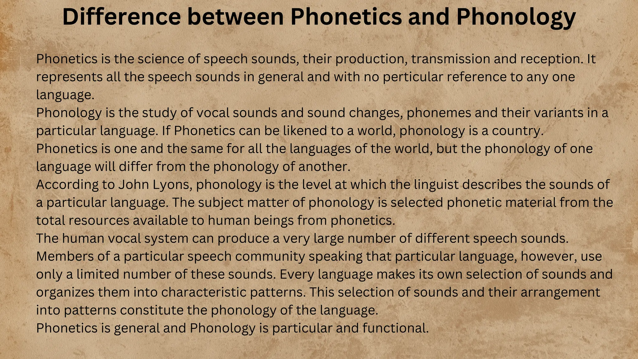 Simple introduction of phonetics and phonology. | PPT