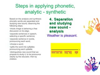 Phonetics-Analytic-Synthetic Method | PPT
