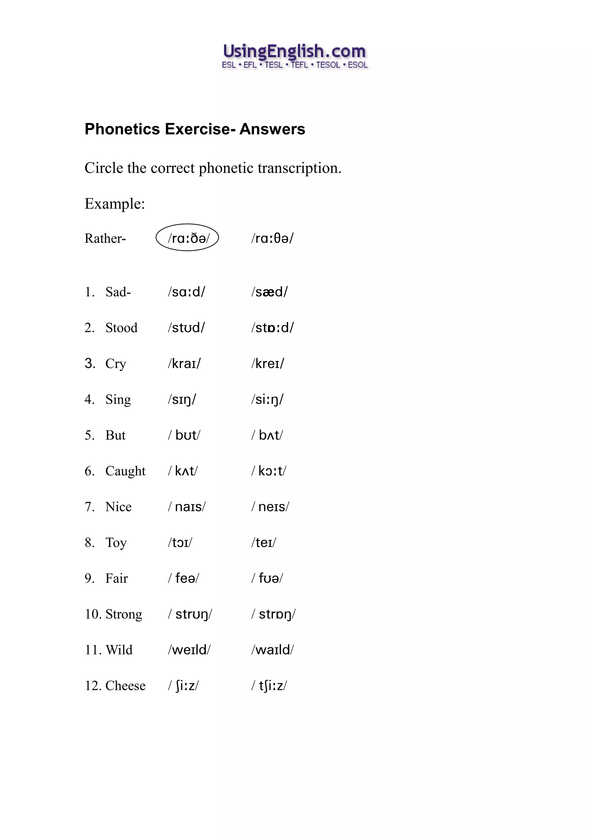 Phonetics exercise-2 | PDF