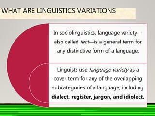 Phonetics: Varieties of English Language | PPTX | Technology & Computing