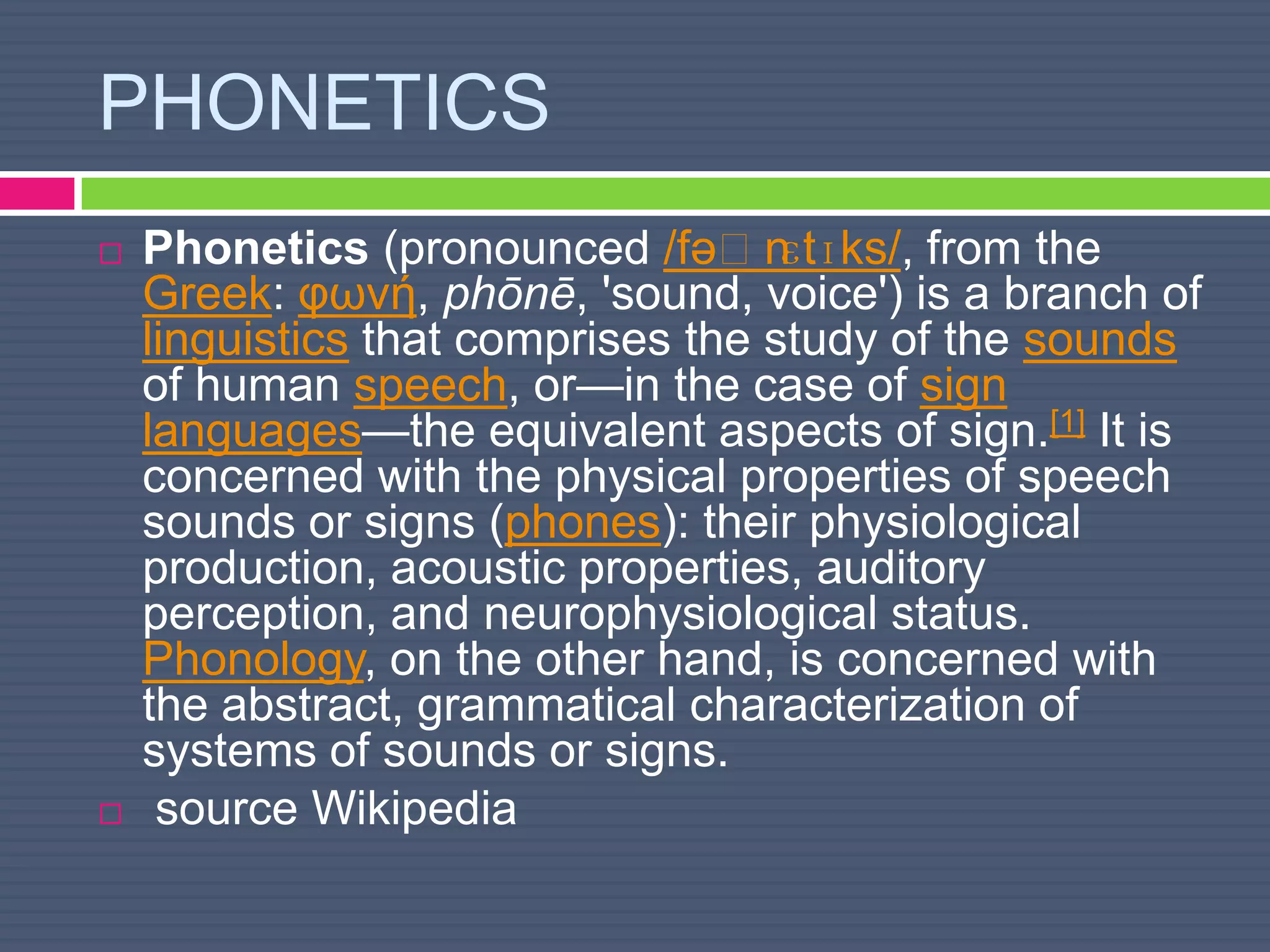 Phonetics and phonology | PPTX