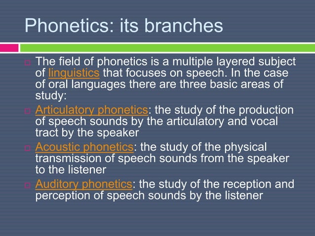 Phonetics and phonology | PPTX | Science