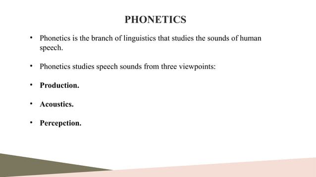 An Introduction to Phonetics and Phonology | PPTX