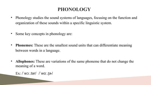 An Introduction to Phonetics and Phonology | PPTX