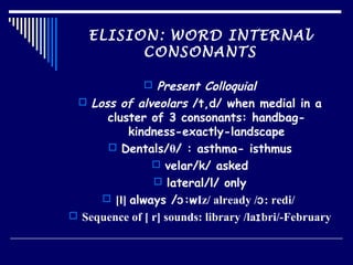 Phonetics and phonology ii aspects of connected speech | PPT