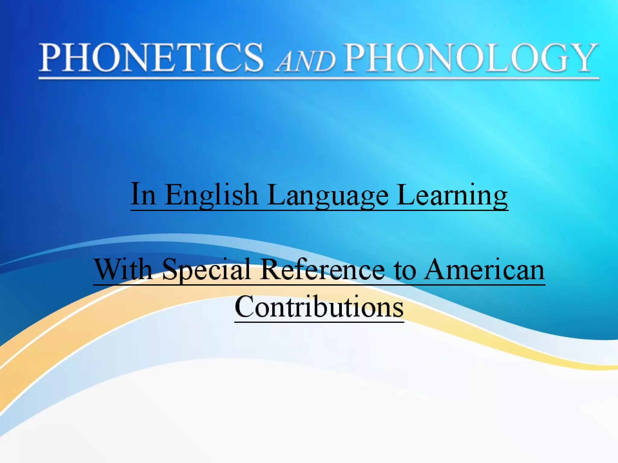Phonetics and phonology junaid shahid | PPT
