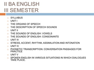 Phonetics and spoken english | PPTX