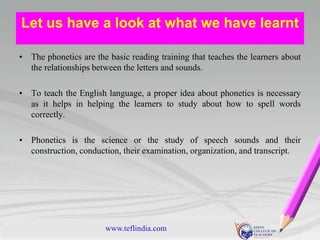 Phonetics – Are they essential? | PPTX