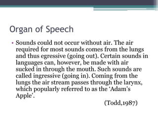 Phonetics ( Introduction to Linguistics ) | PPTX