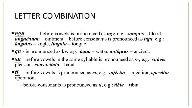 LATIN :-PHONETICS,DIPHTHONGS,DIGRAPHS AND LETTER COMBINATION..pptx