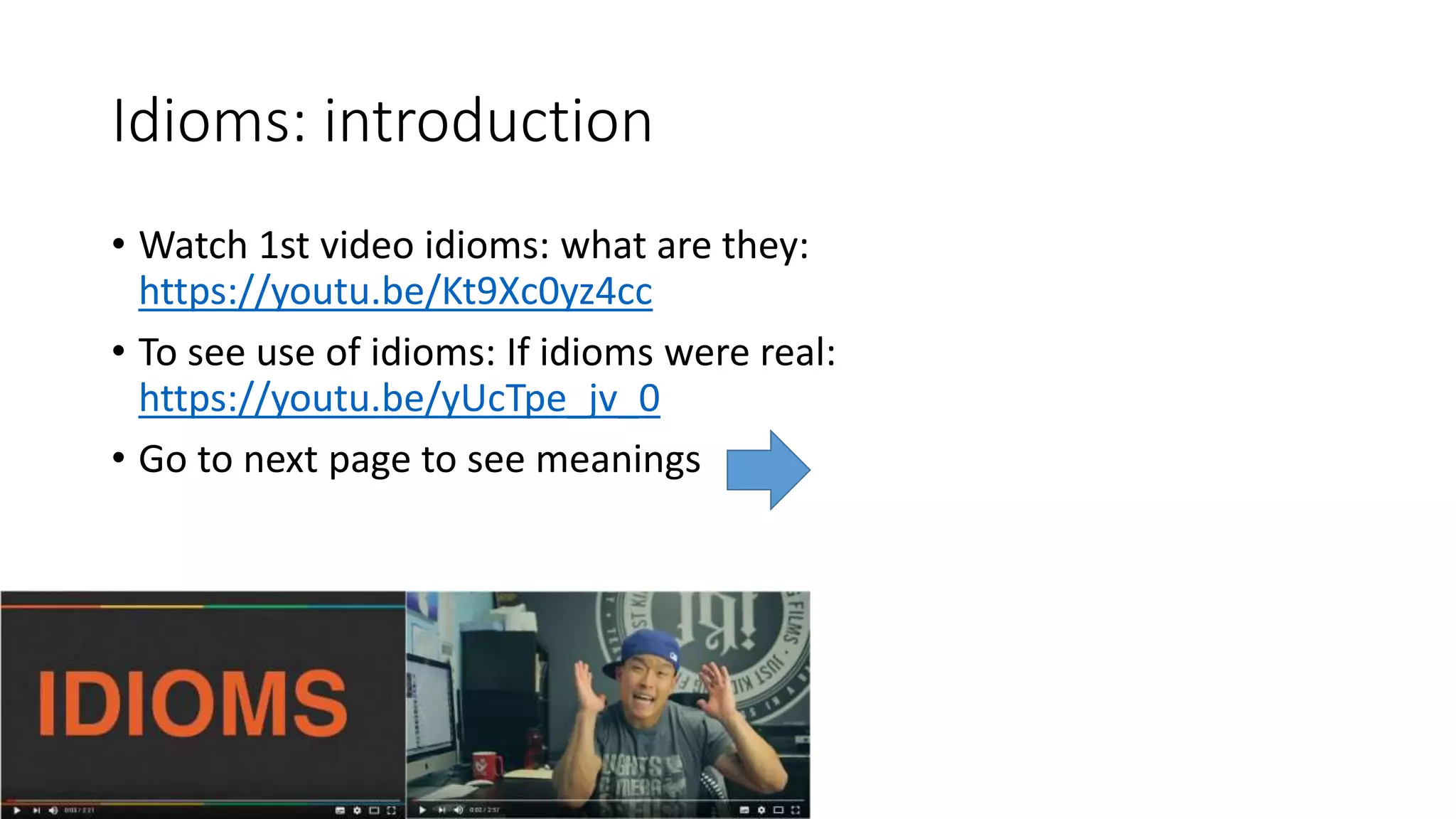 Phonetics + idioms | PPT