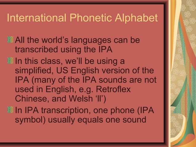 Phonetics intro ppt | PPT