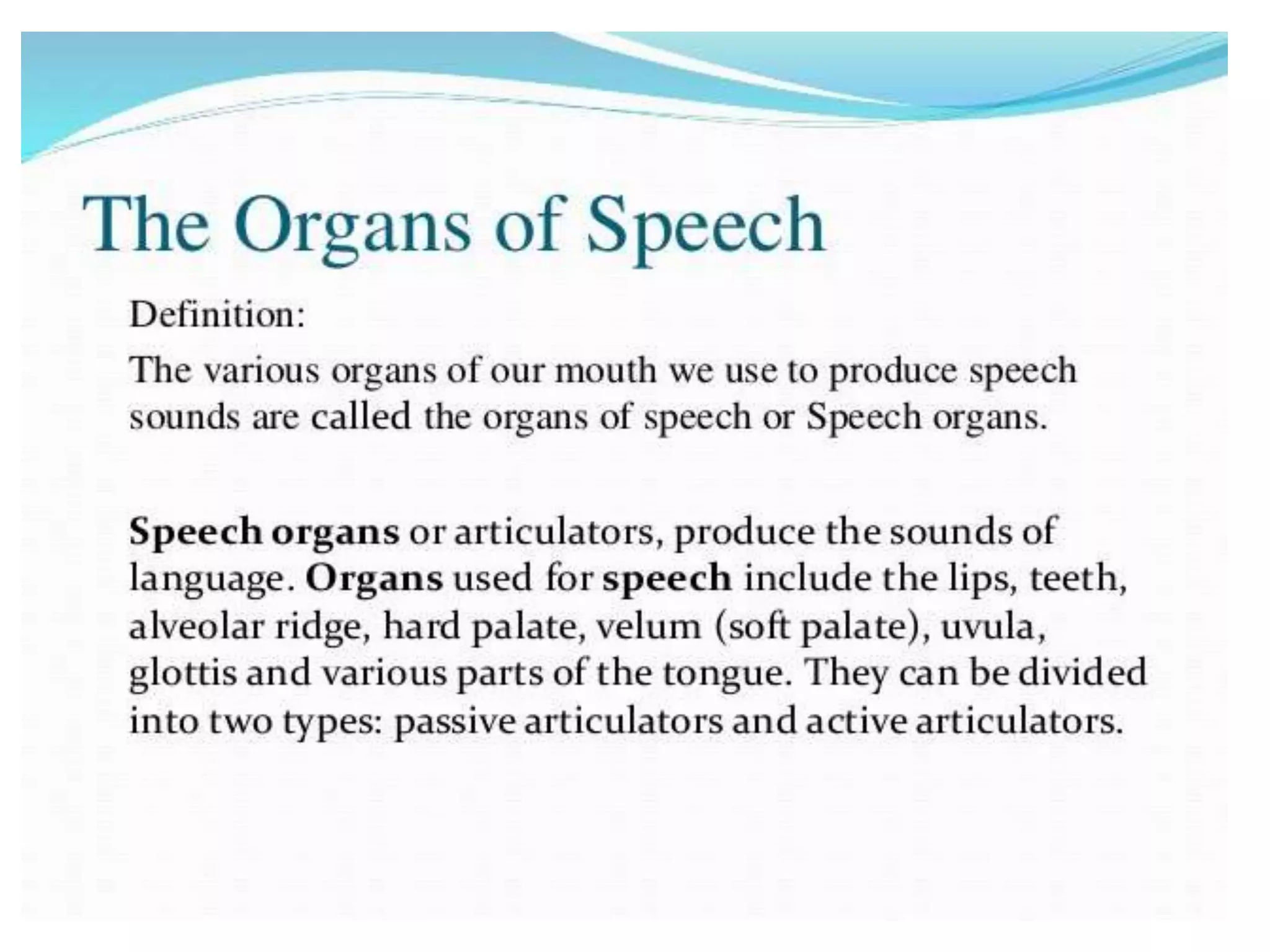 Phonetics & organs of speech | PPTX