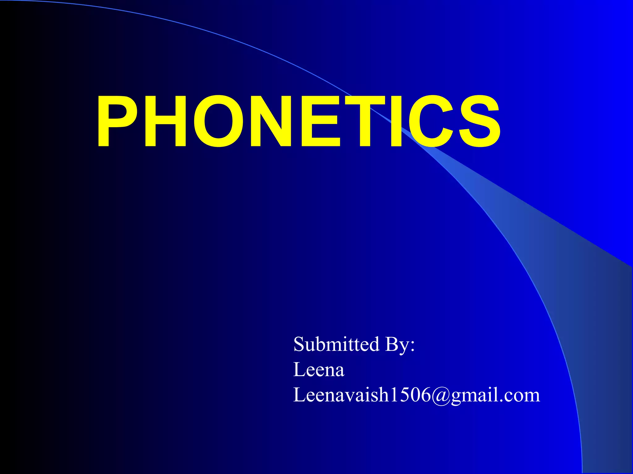 Phonetic sounds | PPT