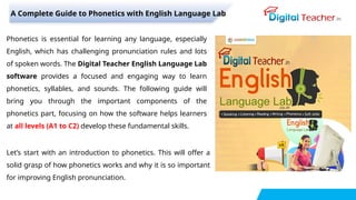 Phonetic Sounds and Syllables With English Language Lab Software.pptx