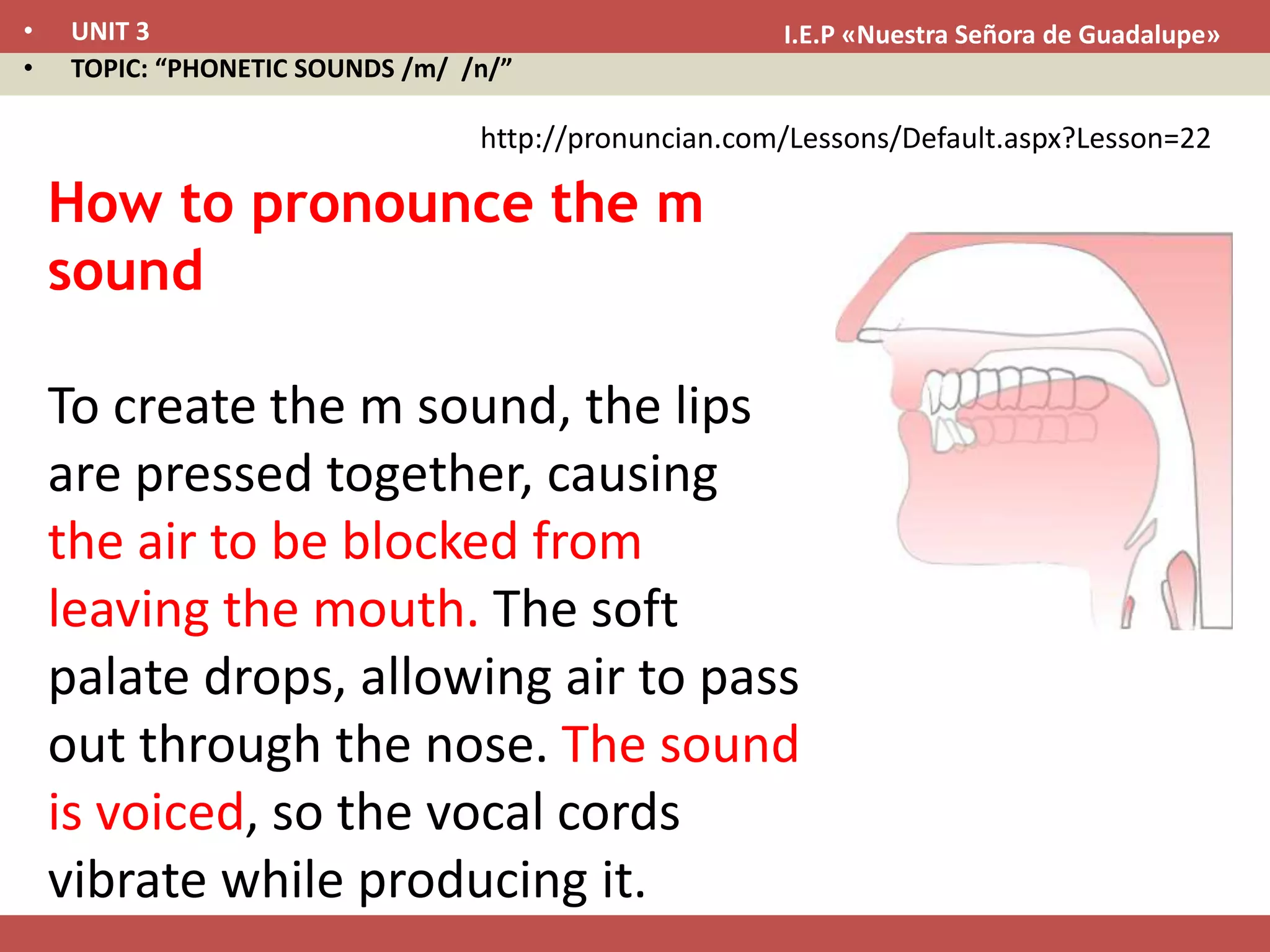 Phonetic sounds m n | PPTX