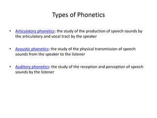 Phonetics & phonology, INTRODUCTION, Dr, Salama Embarak | PPTX