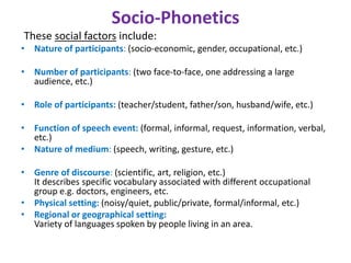 Phonetics phonology and sociolinguistics | PPTX