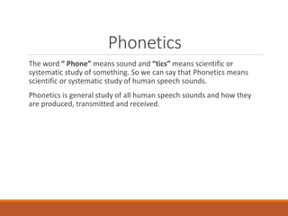 Phoneticsphonology lecture 2 | PPT