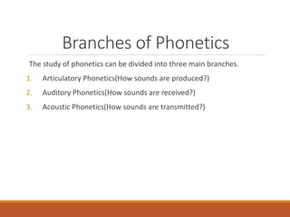 Phoneticsphonology lecture 2 | PPT