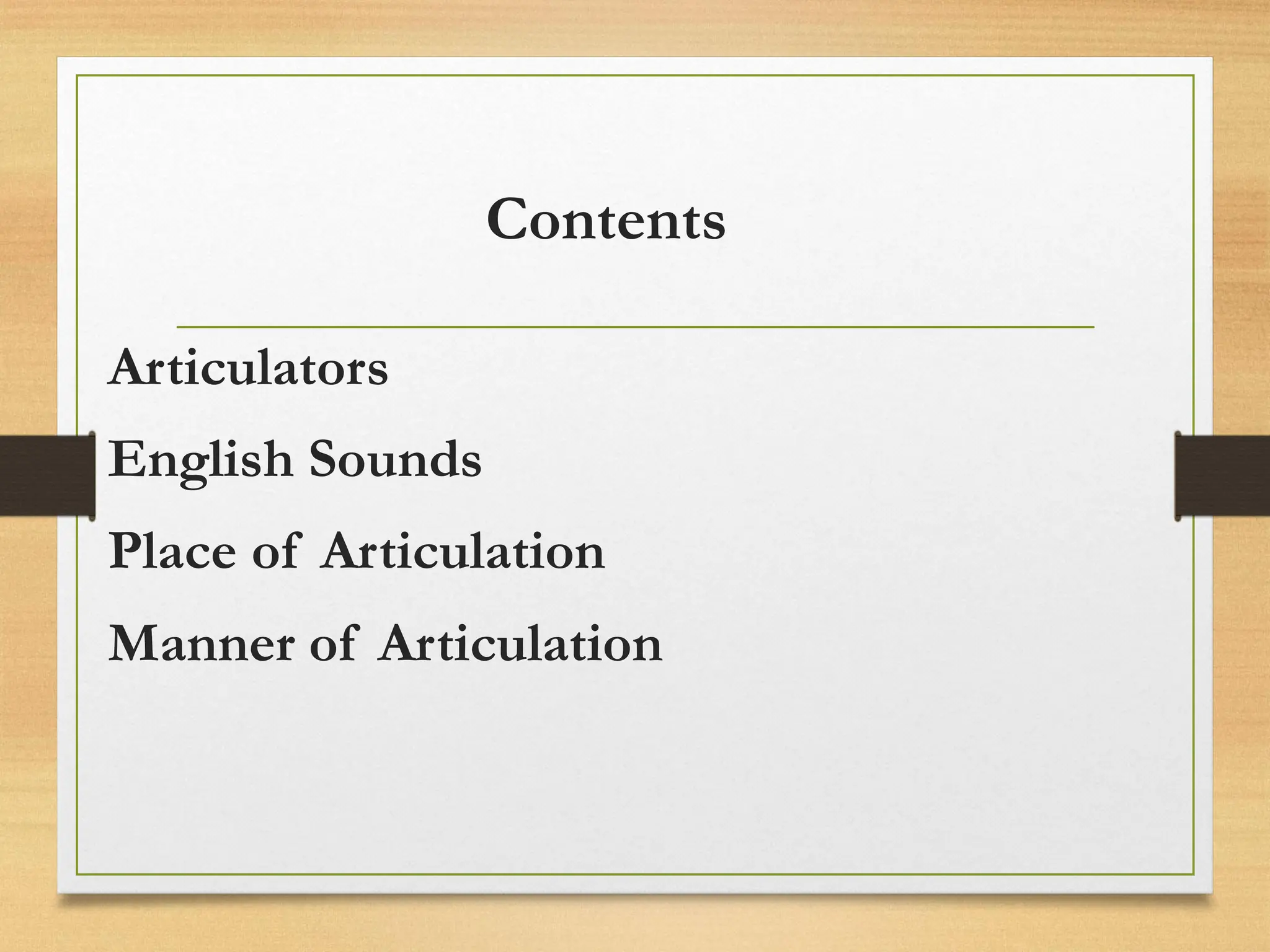 Phonetics Second Presentation about articulation | PPT