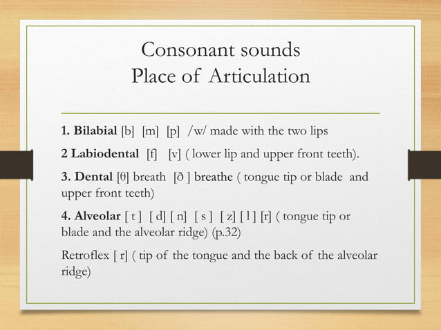 Phonetics Second Presentation about articulation | PPT