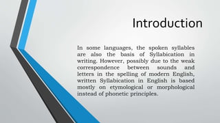 Phonetic syllabification | PPTX