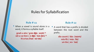 Phonetic syllabification | PPTX