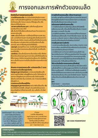 Poster Seed Germination and Dormancy | PDF