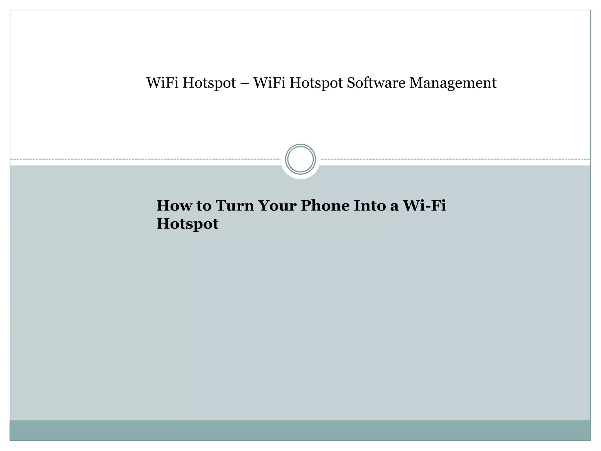 wifi hotspot - wifi solutions | PPT