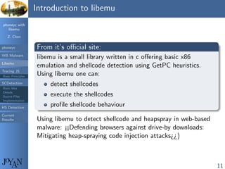 Shellcode and heapspray detection in phoneyc | PPT