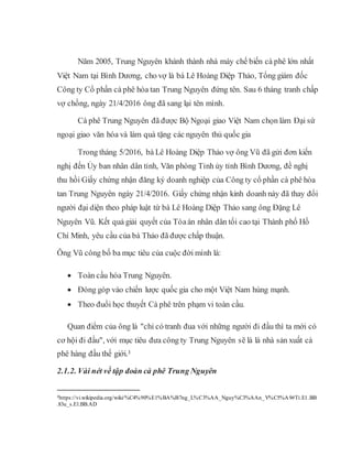 Phong cách lãnh đạo của CEO Đặng Lê Nguyên Vũ tại tập đoàn Trung Nguyên ...