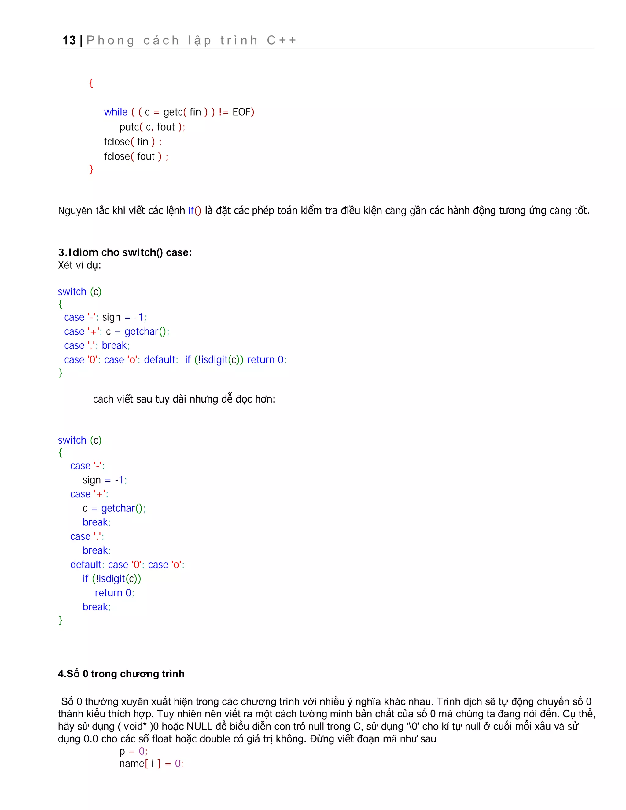 Phong cach lap trinh c++ | PDF