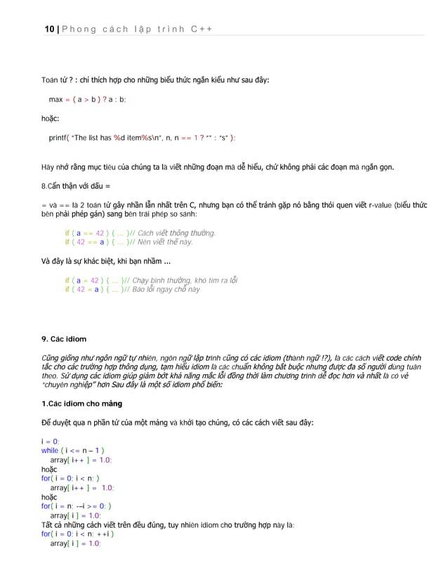 Phong cach lap trinh c++ | PDF
